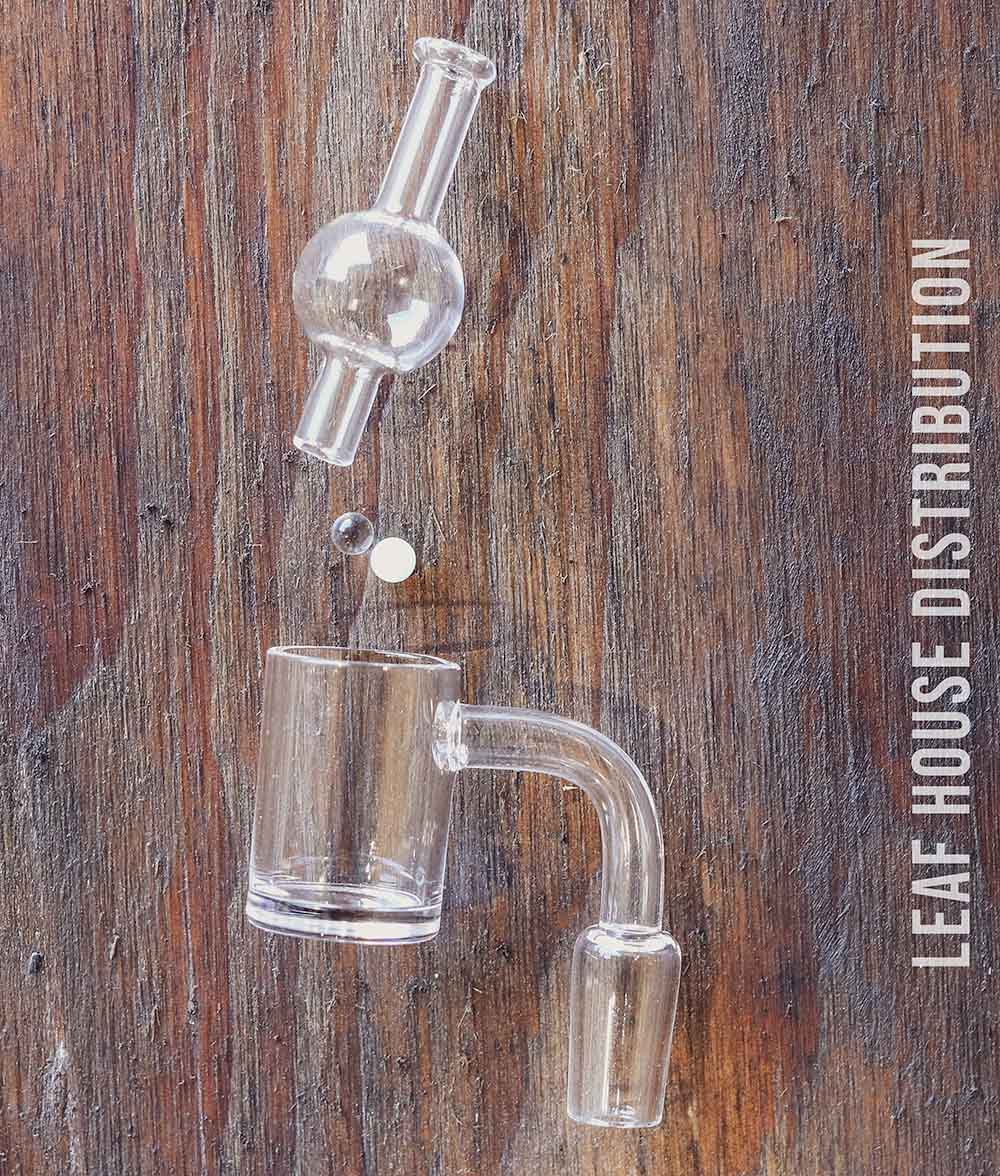 Spherical Carb Cap Banger Set – 90° Bend – 14mm – Leaf House Distribution