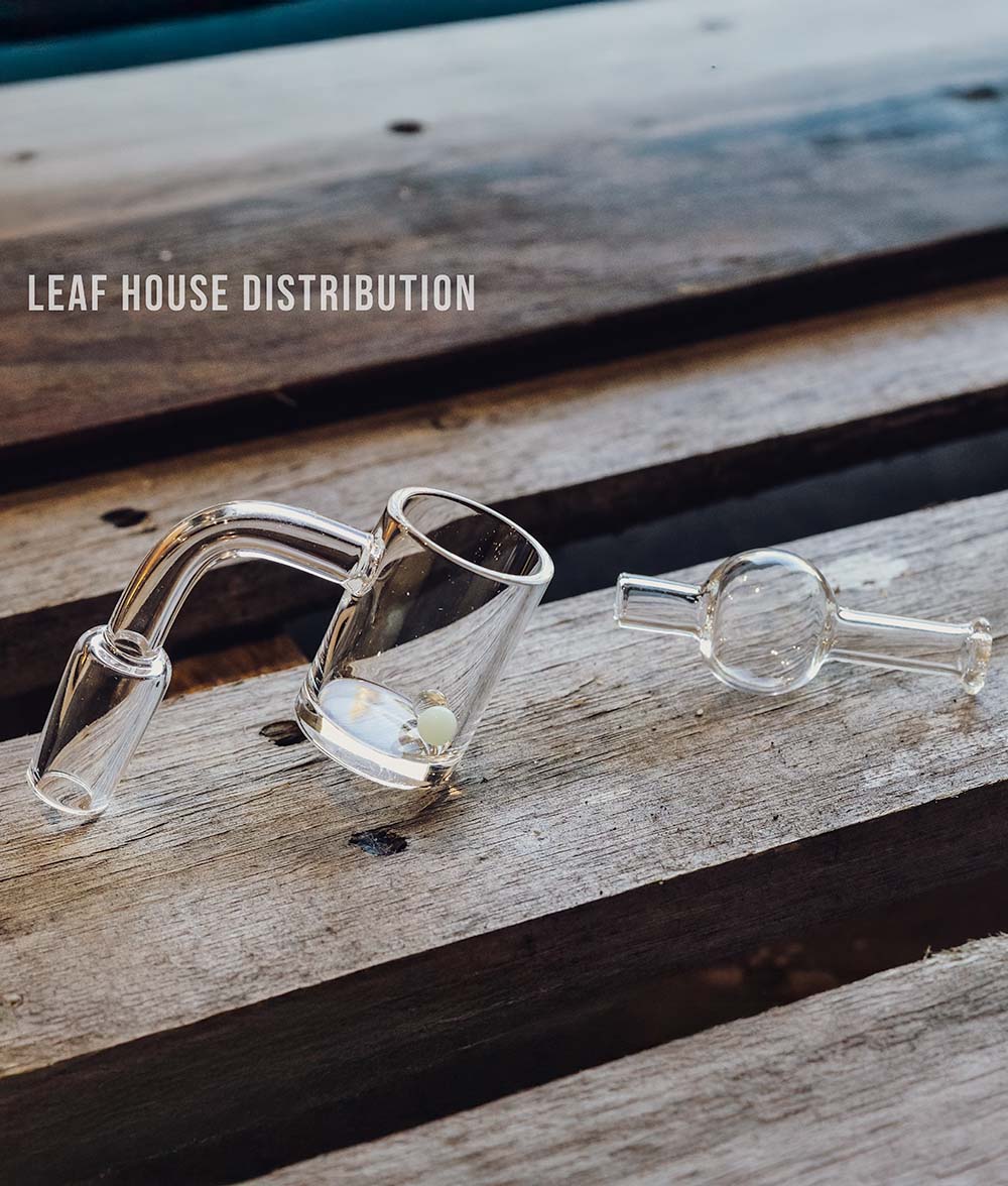 Spherical Carb Cap Banger Set – 90° Bend – 14mm – Leaf House Distribution